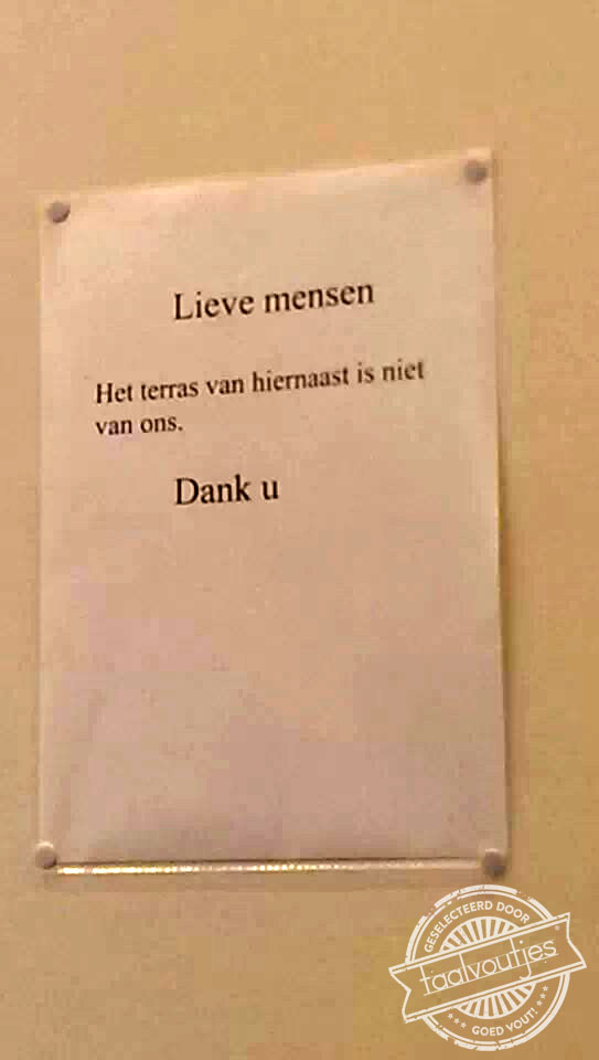 Soms kun je niet duidelijk genoeg wezen - Taalvoutjes