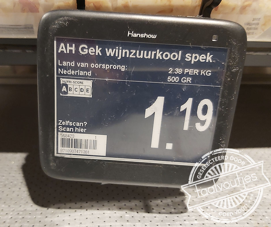 Gek wijnzuurkool | Taalvoutjes