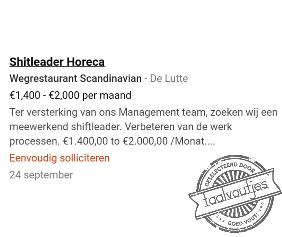 Slippertje | Taalvoutjes