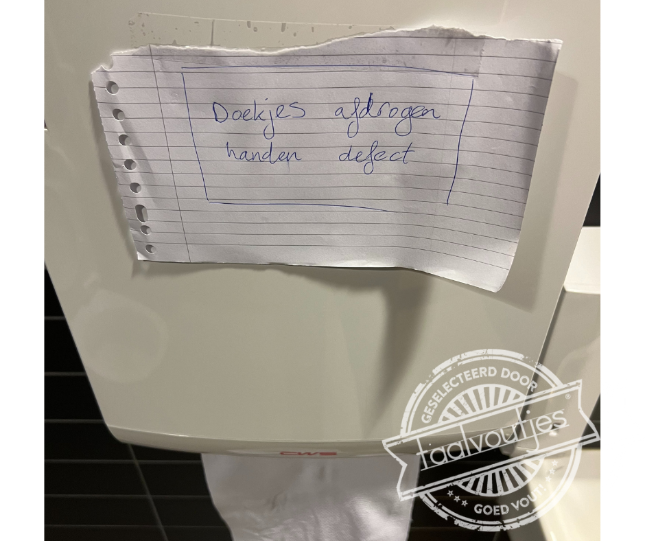 Doekjes afdrogen handen defect | Taalvoutjes
